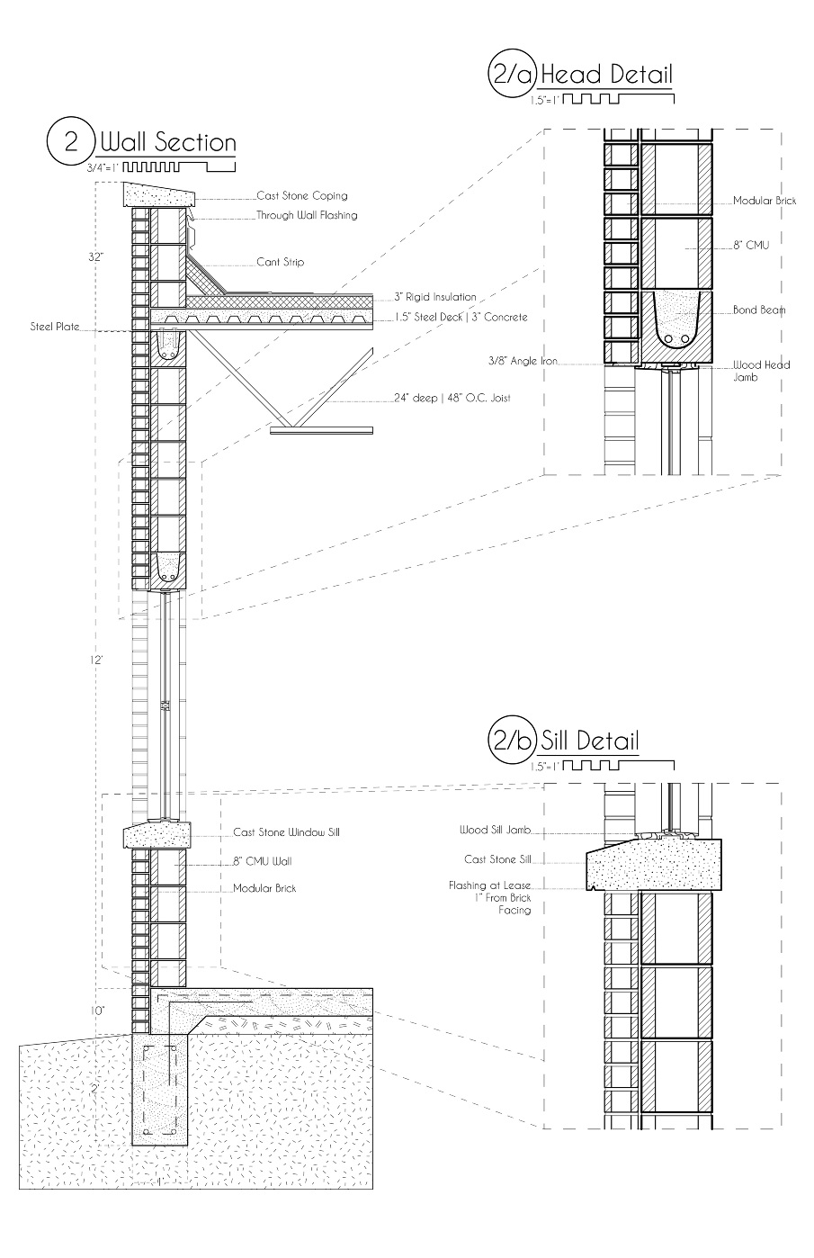 Masonry Wall Details Drawings